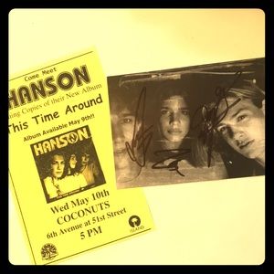 Wall Decor | Autographed Hanson This Time Around Promo Card | Poshmark